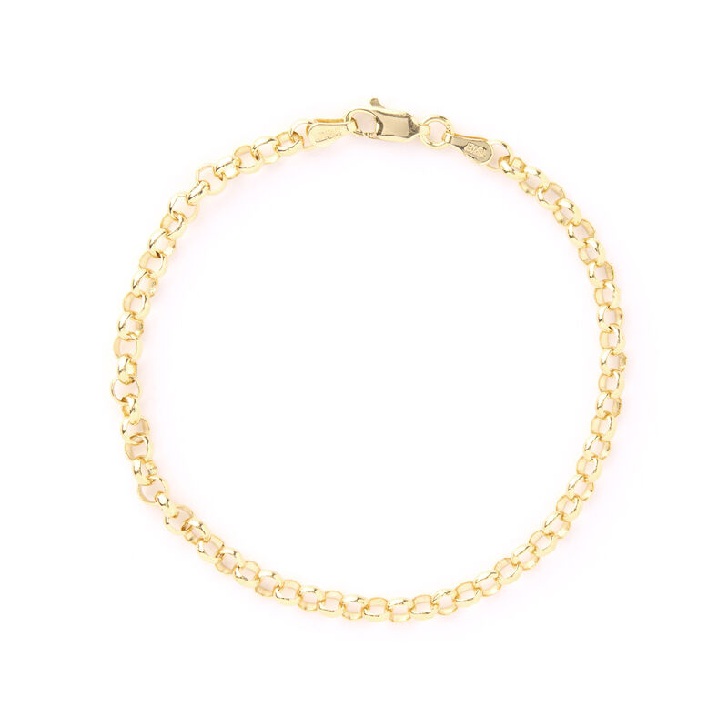 Rolo Bracelet with Lobster Clasp, 14K Yellow Gold