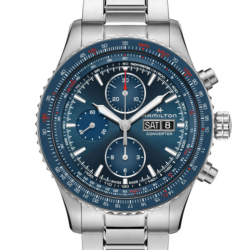 Hamilton Khaki Aviation Converter Auto Chrono Watch Blue Dial, 44mm