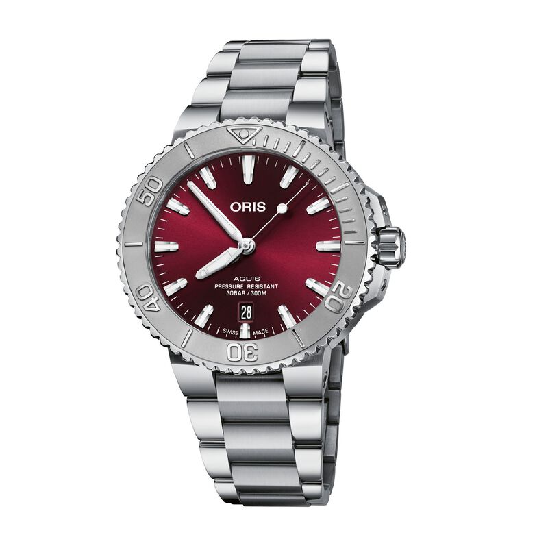 Oris Aquis Date Relief Watch Red Dial, 43.50mm
