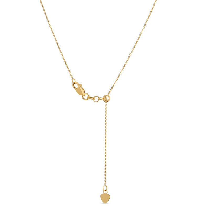 Adjustable 22-Inch Chain, 14K Yellow Gold