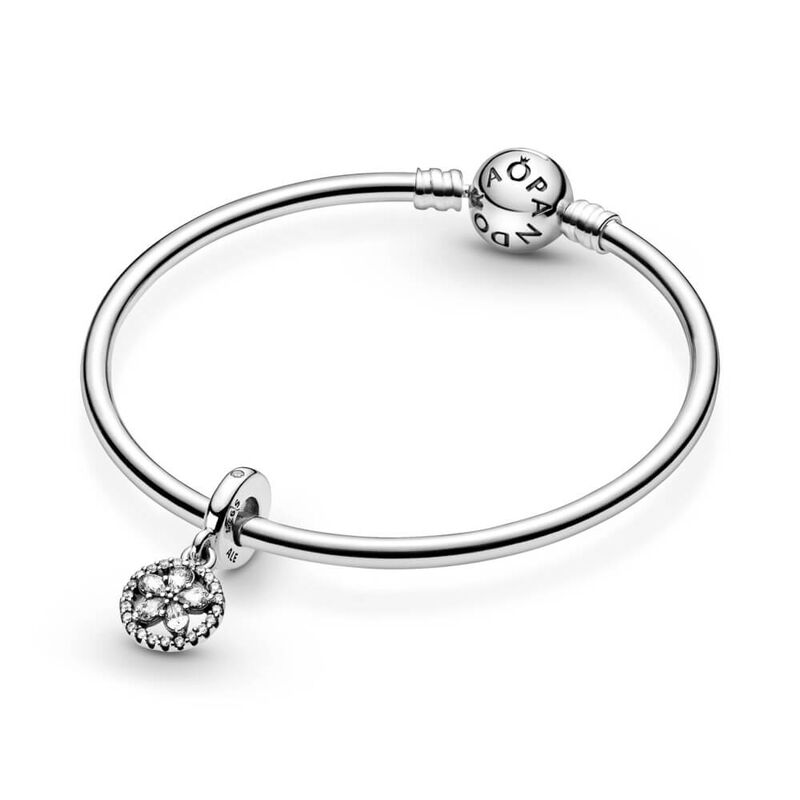 Pandora Sparkling Snowflake Circle CZ Dangle Charm