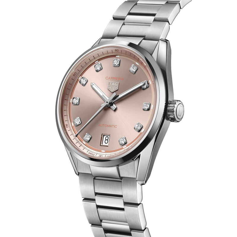 TAG Heuer Carrera Pink Dial Watch, 36mm