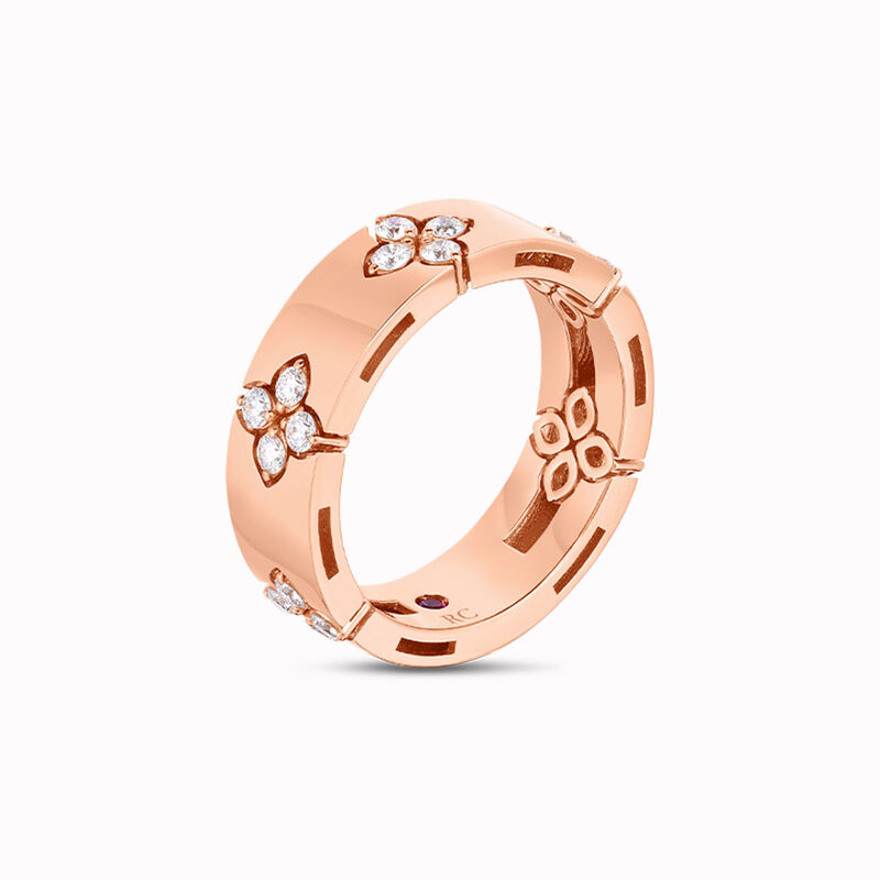Roberto Coin 18K Gold Love in Verona Medium Width Diamond Accent Ring ...