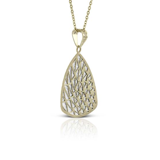 Toscano Laser Cut Shield Necklace 14K | Ben Bridge Jeweler