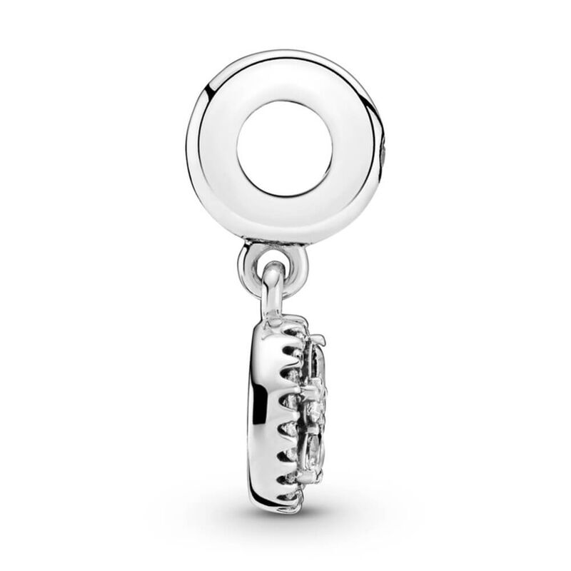 Pandora Sparkling Snowflake Circle CZ Dangle Charm
