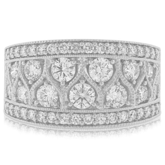 Wide Milgrain Diamond Band 14K | Ben Bridge Jeweler