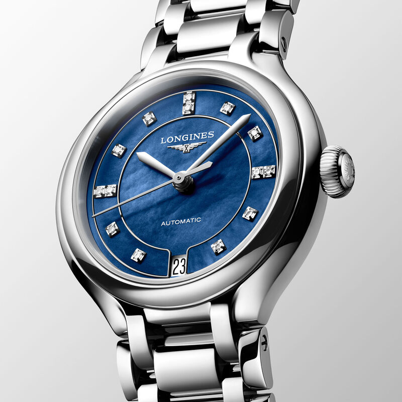 Longines Primaluna Blue Dial Watch, 34mm