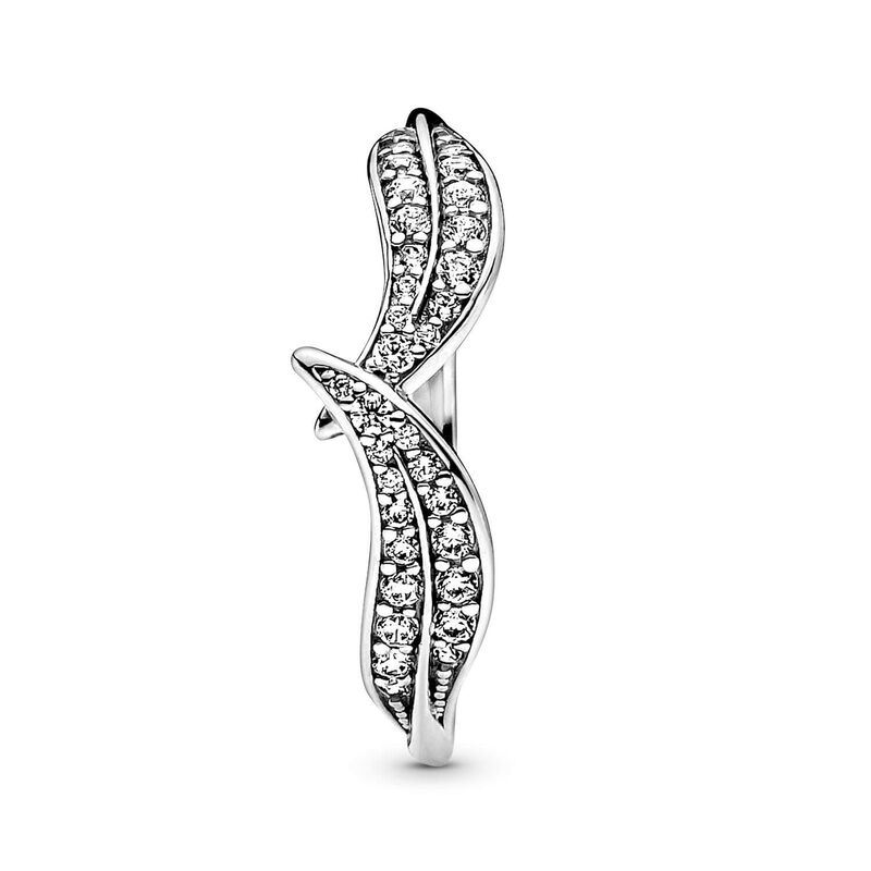 Pandora Sparkling CZ Leaves Ring