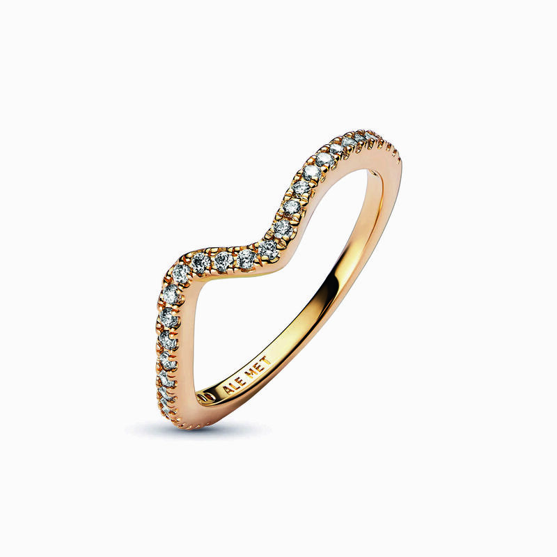 Pandora Sparkling Wave Ring