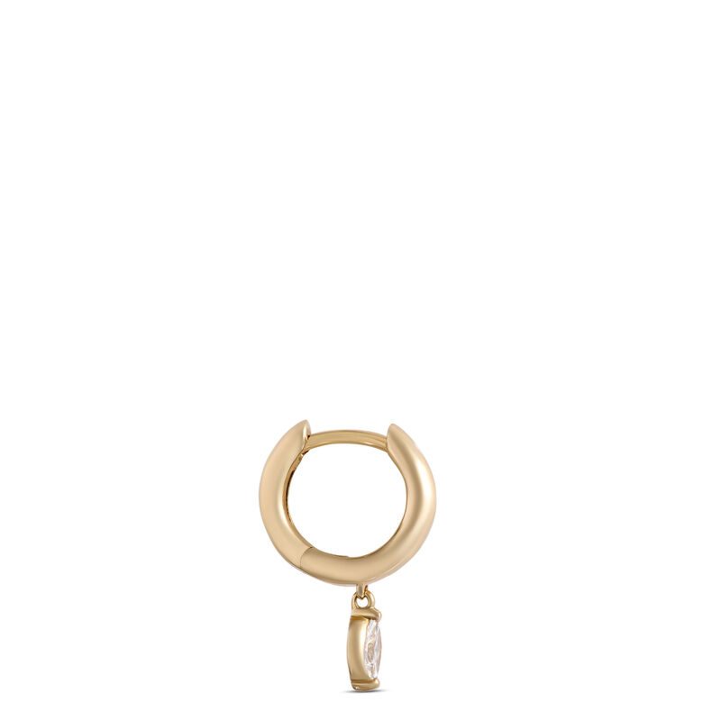 Hoops With Dangling Marquise Diamonds