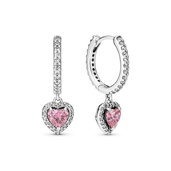 Pandora Sparkling Halo Heart Hoop Earrings - 291445C01 | Ben Bridge Jeweler
