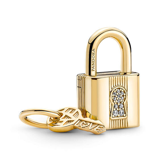 Pandora Padlock & Key Dangle Charm - 760088C01 | Ben Bridge Jeweler