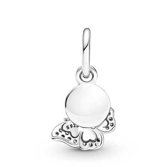 Pandora Blue Butterfly & Quote Enamel & CZ Double Dangle Charm ...