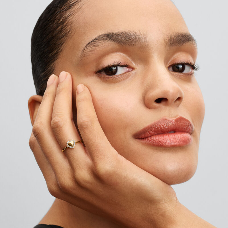 Pandora Engravable Heart Halo Ring