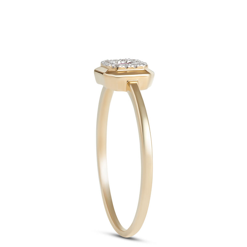 gold diamond ring square