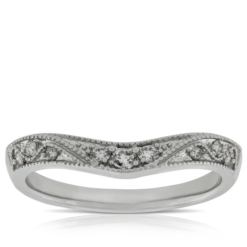 Diamond Contour Wedding Band 14K
