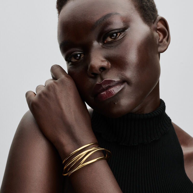 Pandora Organically Shaped Wired Open Bangle