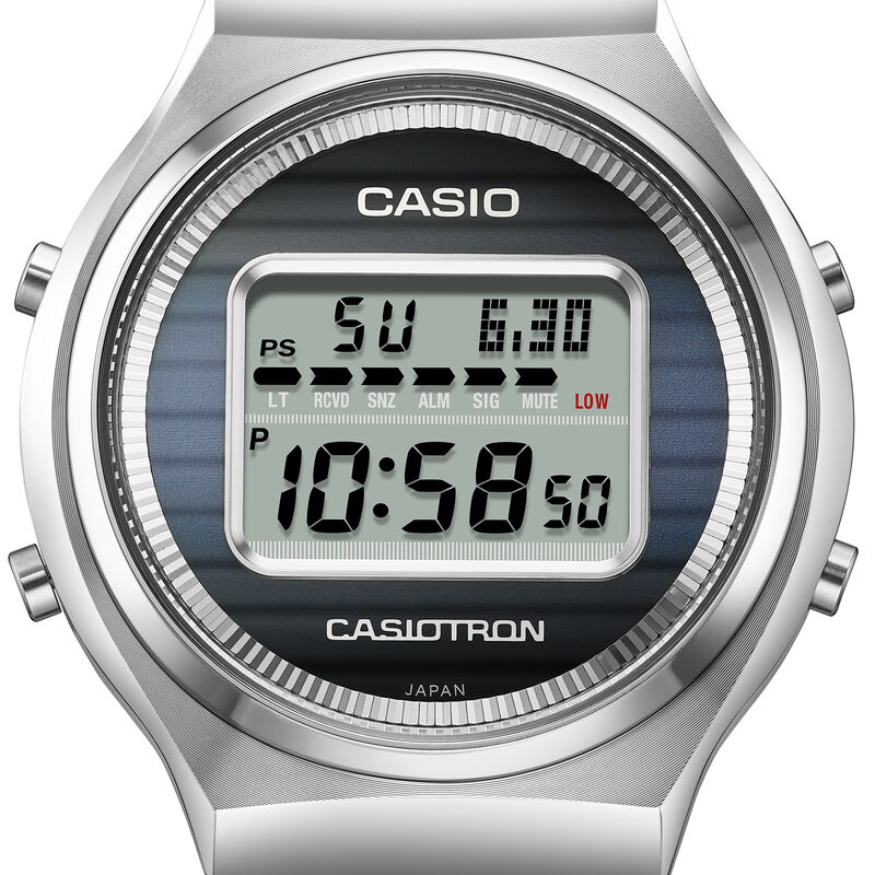 CASIO Casiotron TRN50-2A 50th Anniversary Black Dial Watch, 39mm