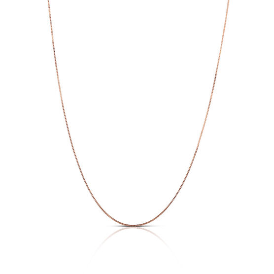 Rose Gold Adjustable Box Chain 14K, 22" | Ben Bridge Jeweler