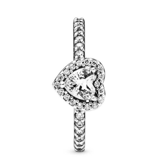 Pandora Sparkling Elevated Heart CZ Ring - 198421C01 | Ben Bridge Jeweler