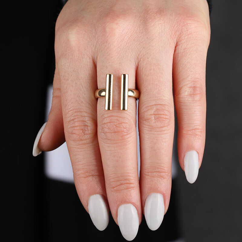 Parallel Bars Ring 14K