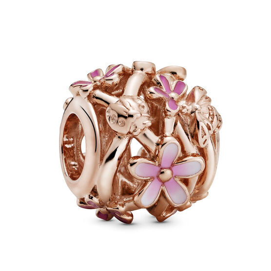 Pandora Openwork Pink Daisy Flower Enamel & CZ Charm - 788772C01 | Ben ...