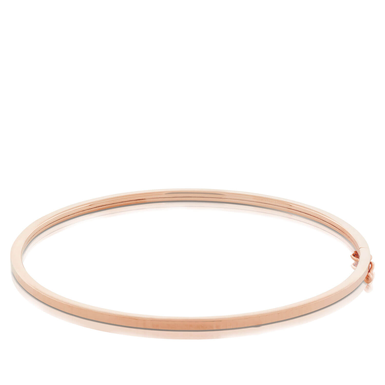 Rose Gold Diamond Cut Square Tube Bangle 14K | Ben Bridge Jeweler
