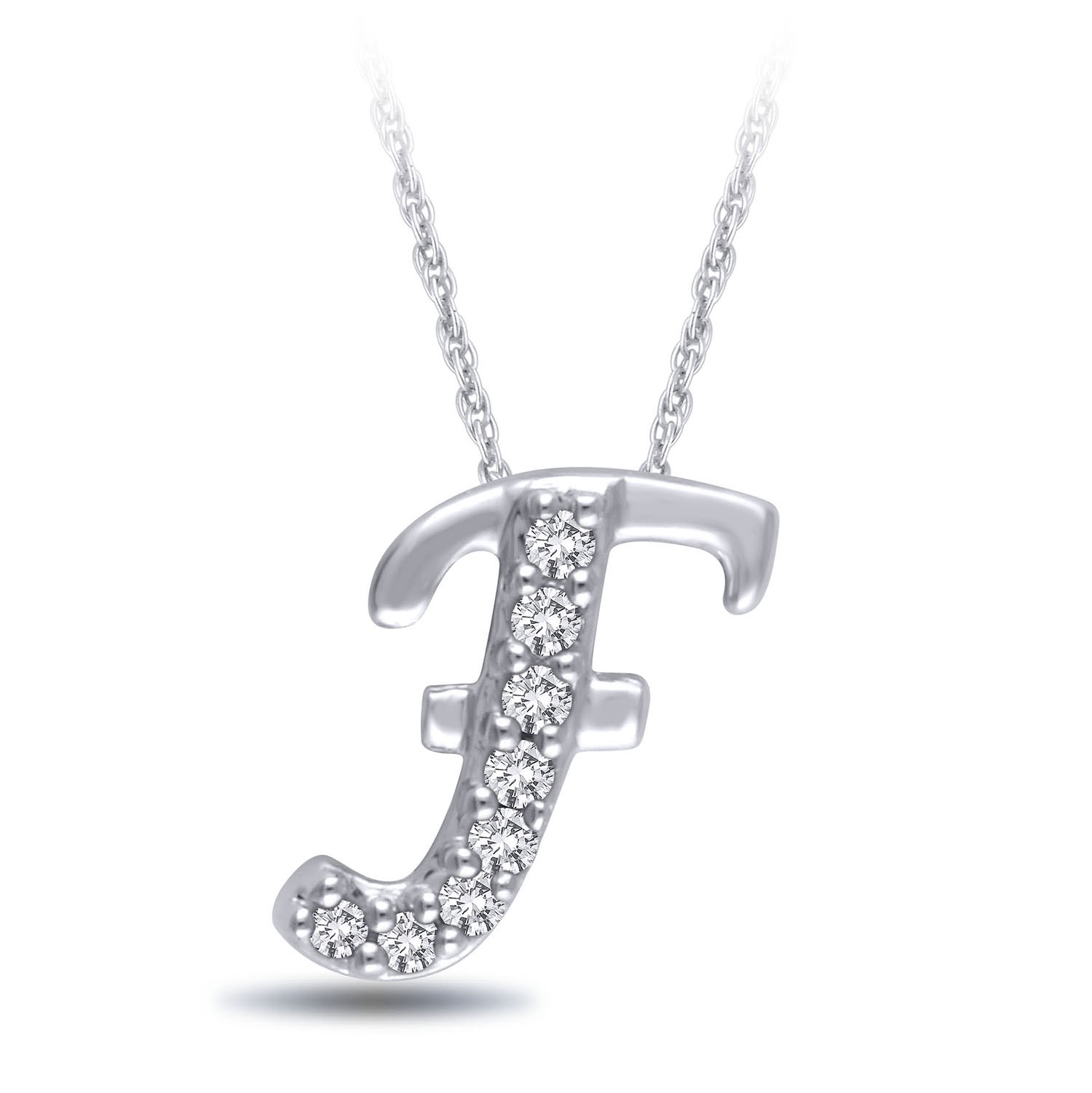 Diamond "F" Initial Pendant 14K | Ben Bridge Jeweler