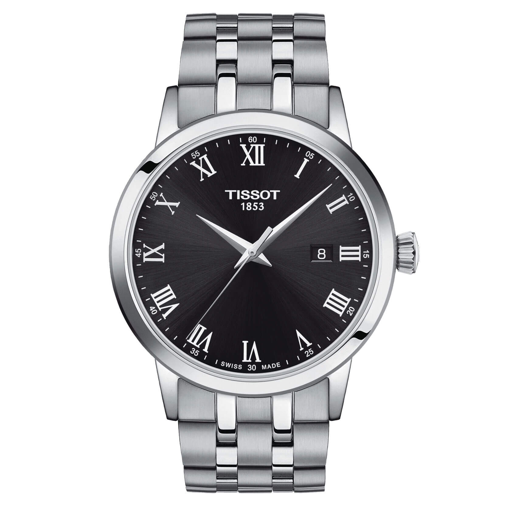 Tissot Classic Dream Black Dial Steel Quartz Watch, 42mm ...