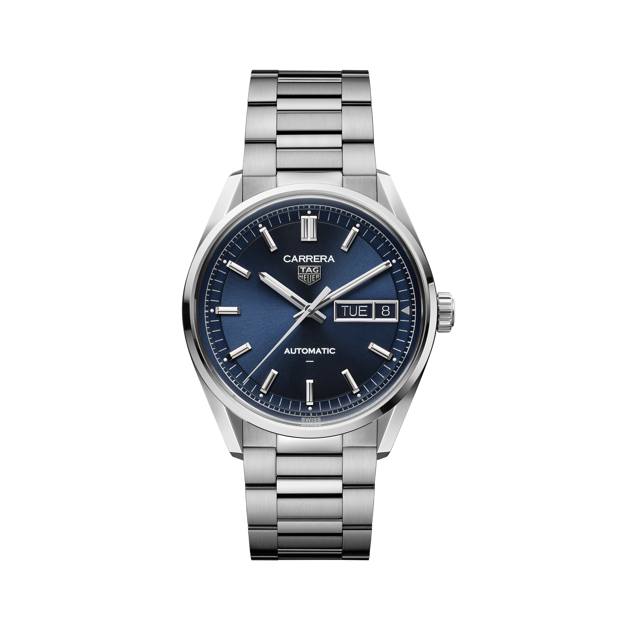 TAG Heuer Carrera Day-Date Blue Dial Watch, 41mm - Great Gifts Club