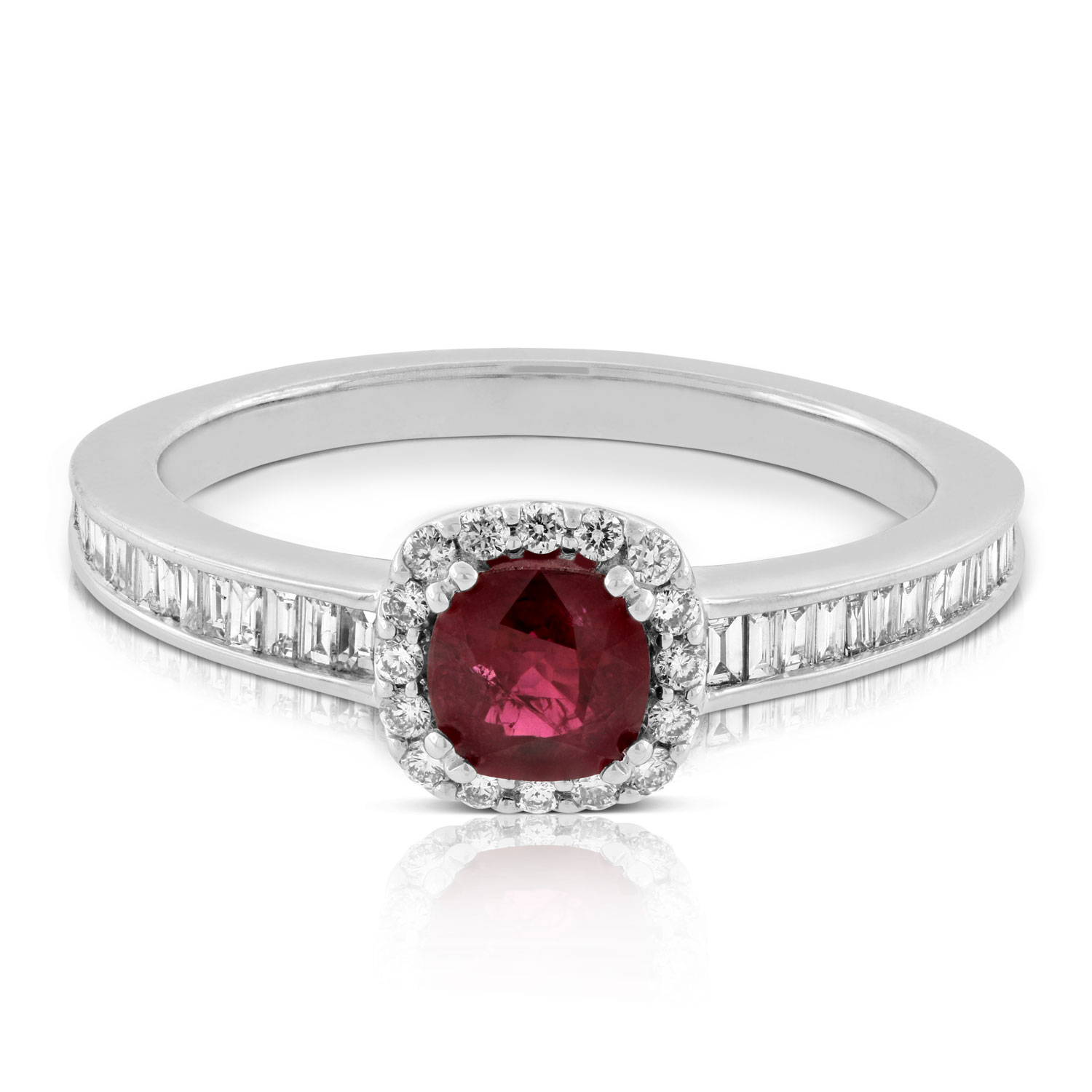 Cushion Cut Ruby & Diamond Ring 14K | Ben Bridge Jeweler