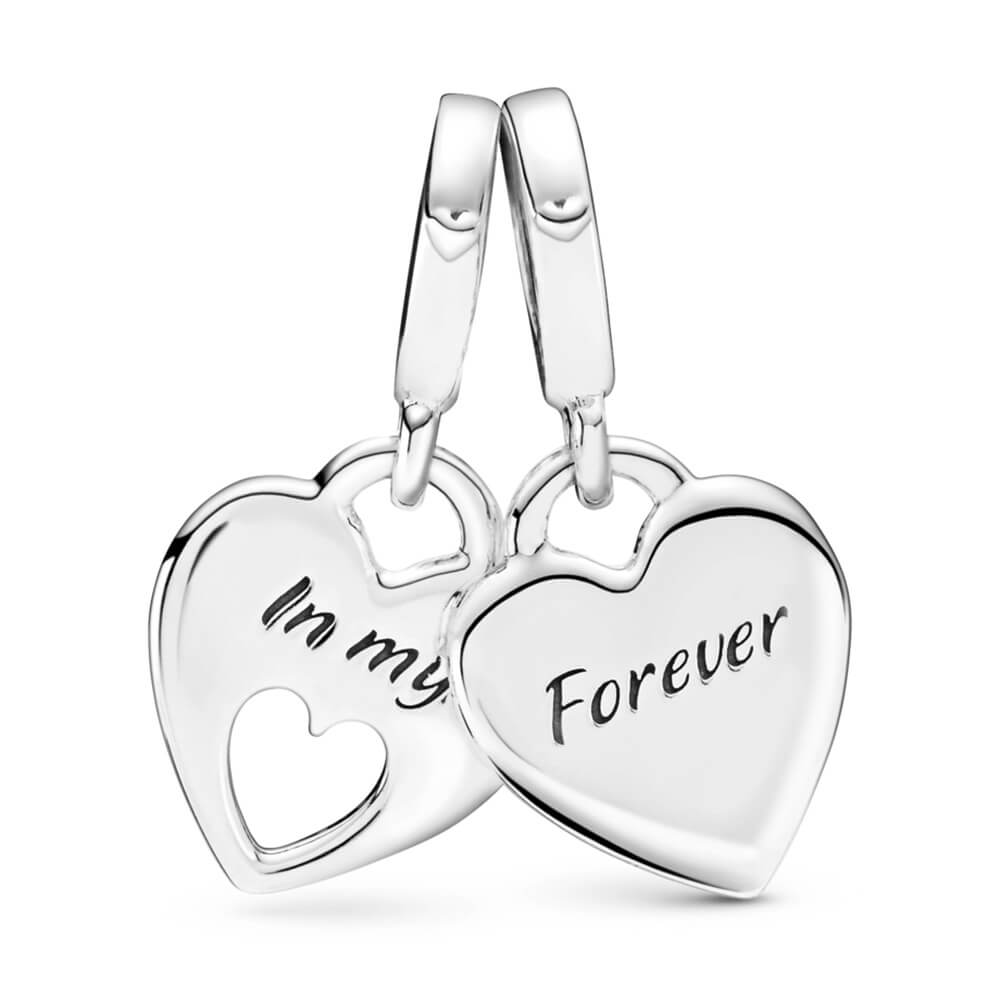 Pandora Double Heart Split Dangle Enamel Charm - 799187C01 | Ben Bridge ...
