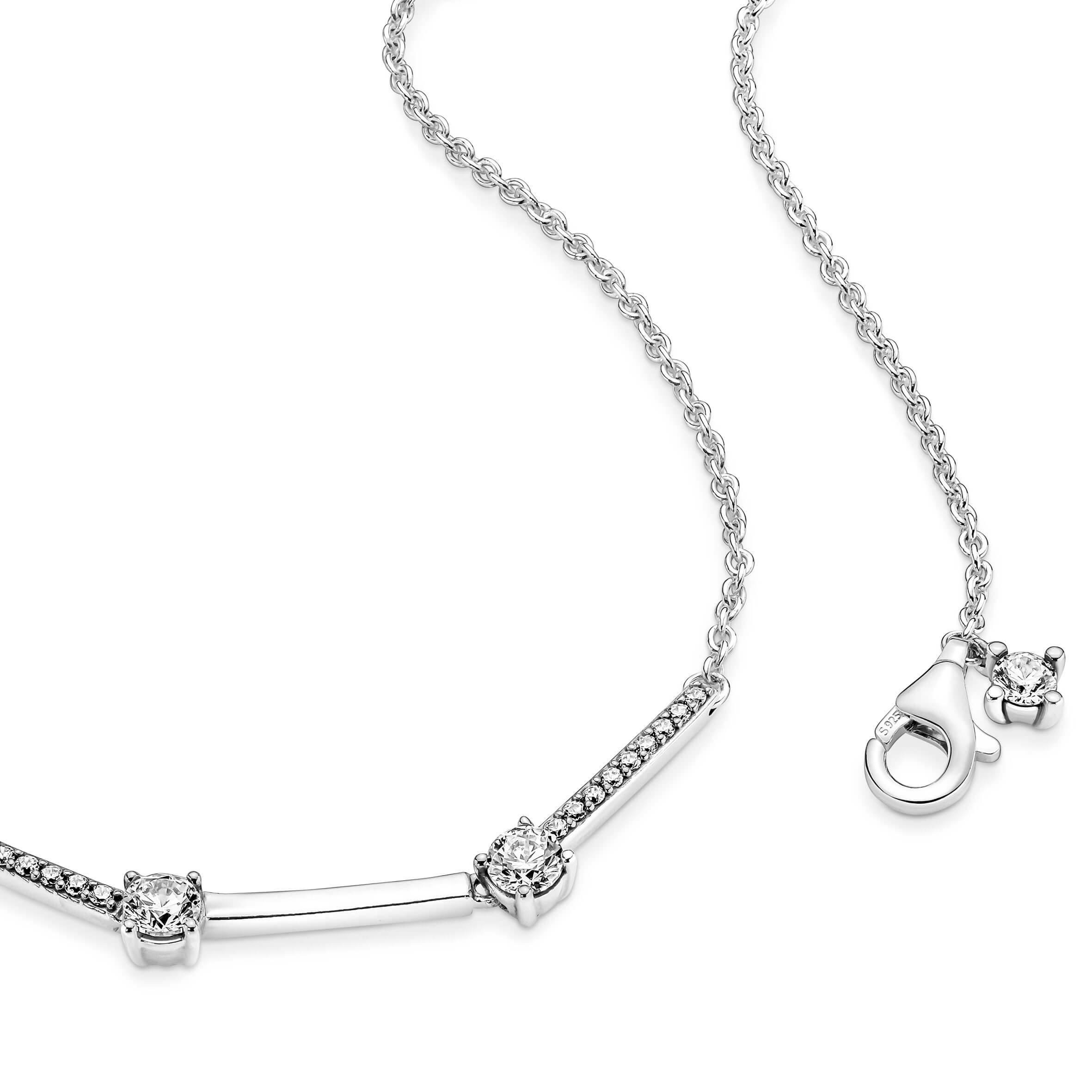 Pandora Sparkling Pavé Collier Bars Tennis Necklace - 390059C01-45 ...