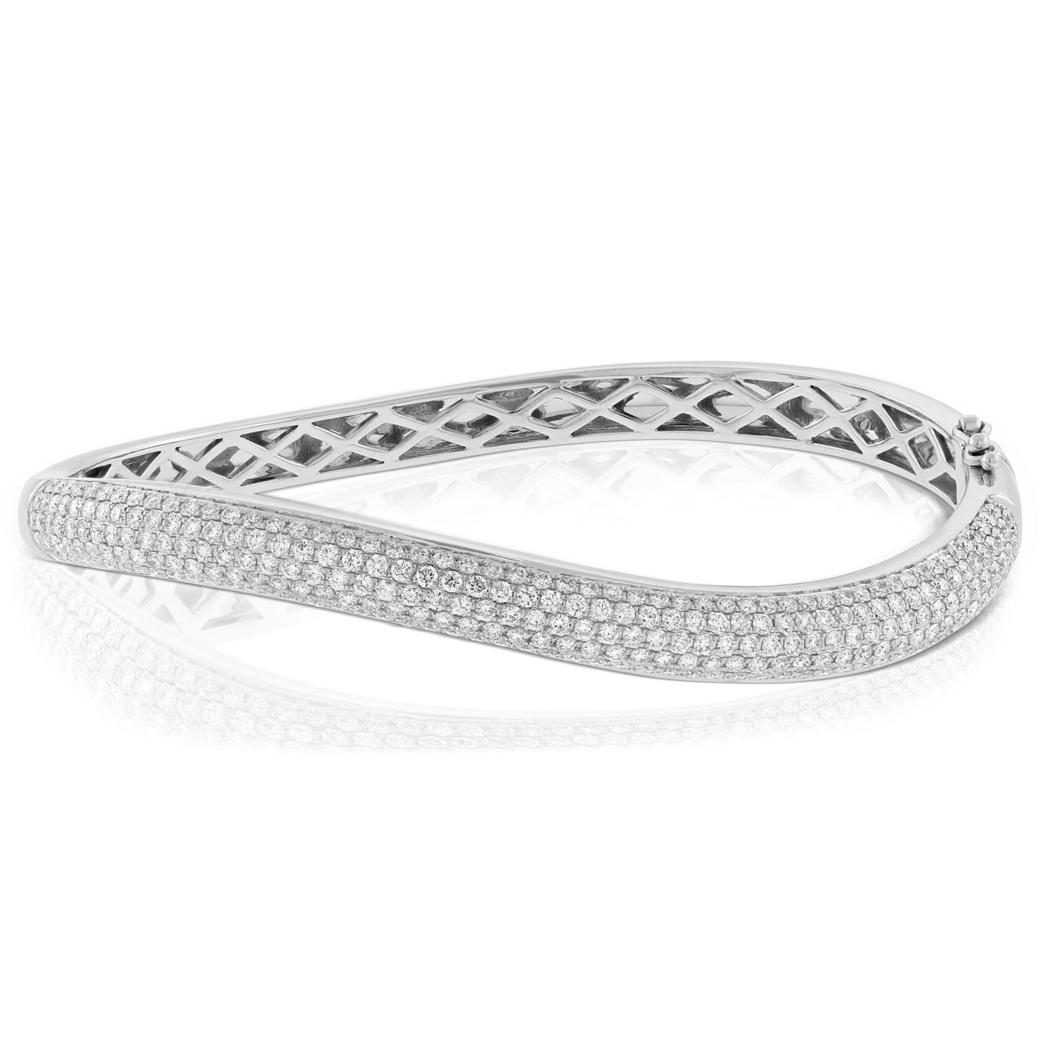 Diamond Wave Bangle 14K, 2.57 ctw. | Ben Bridge Jeweler