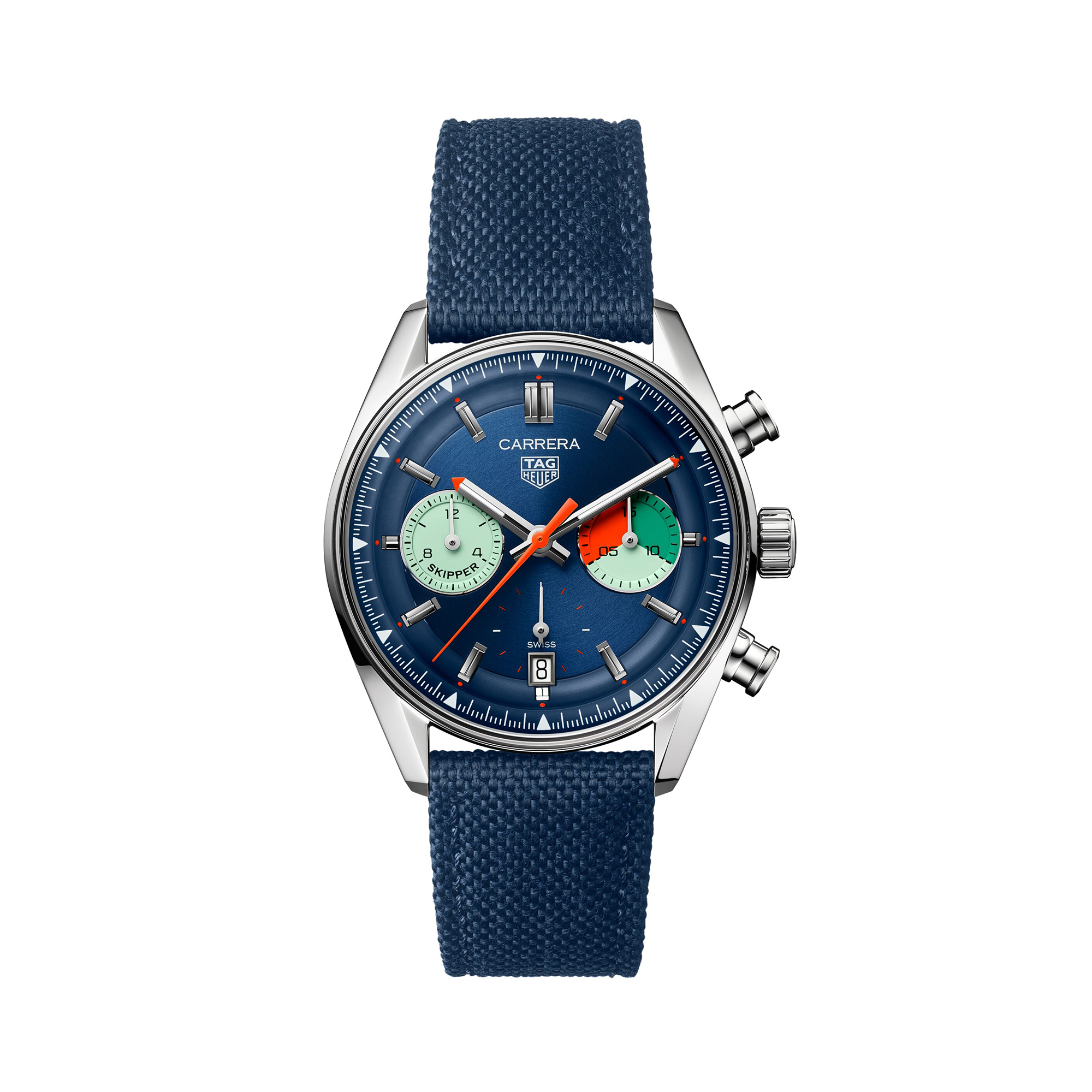 TAG Heuer Carrera Chronograph Skipper Blue Dial Watch, 39mm - Great ...