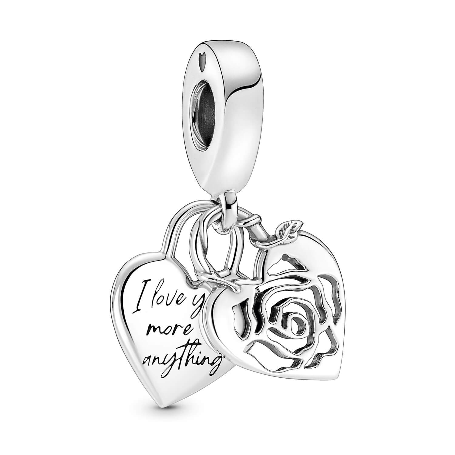 Pandora Rose Heart Padlock Dangle Charm - 790086C00 | Ben Bridge Jeweler