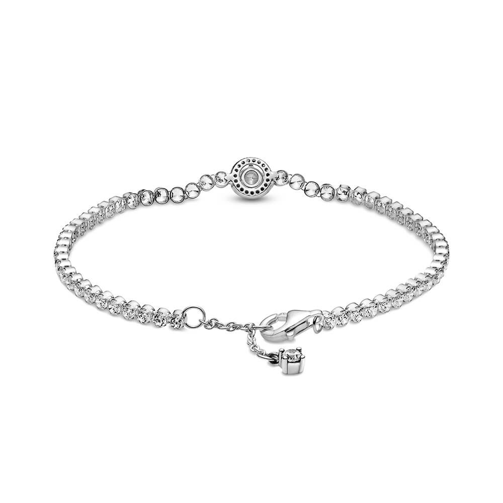 Pandora Sparkling CZ Halo Tennis Bracelet - 599416C01 | Ben Bridge Jeweler