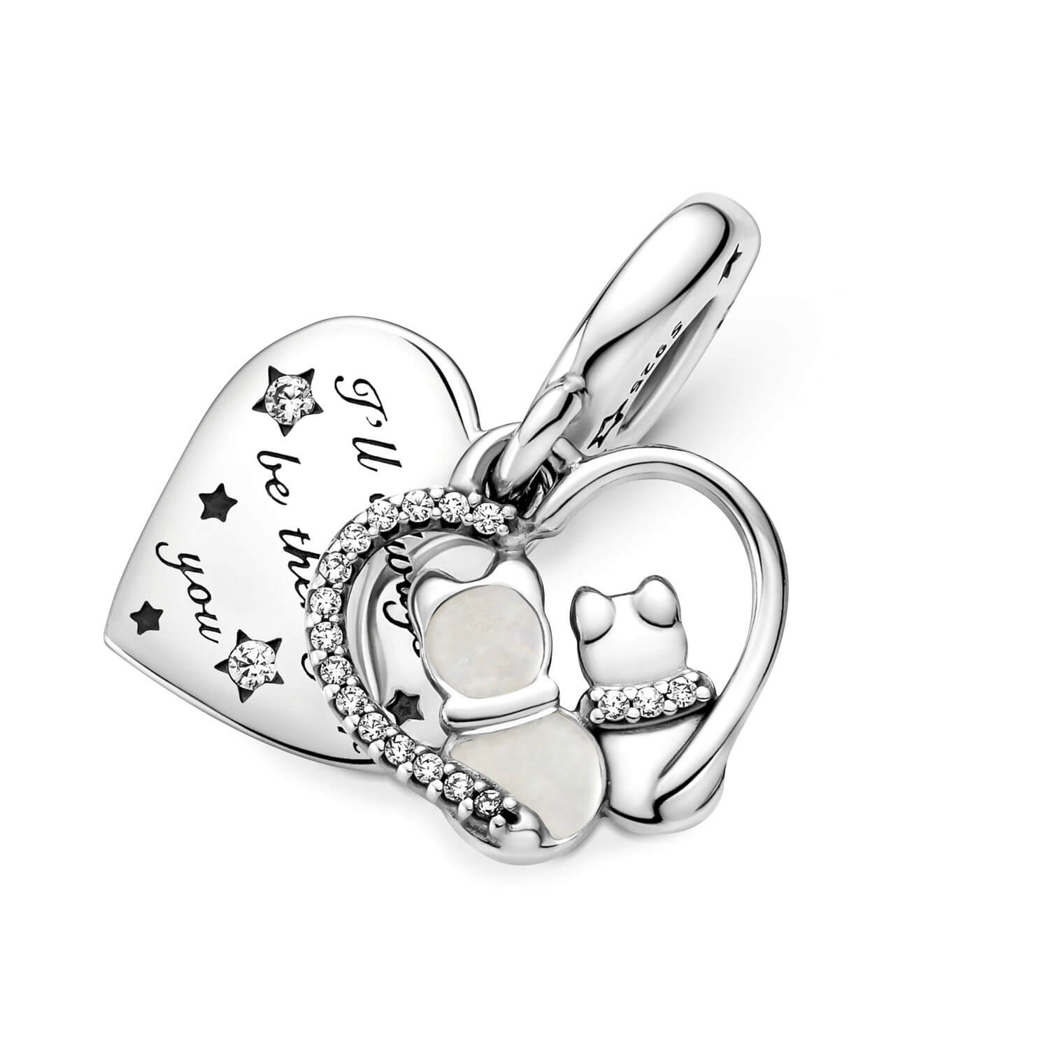 Pandora Cats & Hearts Enamel & CZ Dangle Charm - 799546C01 | Ben Bridge ...