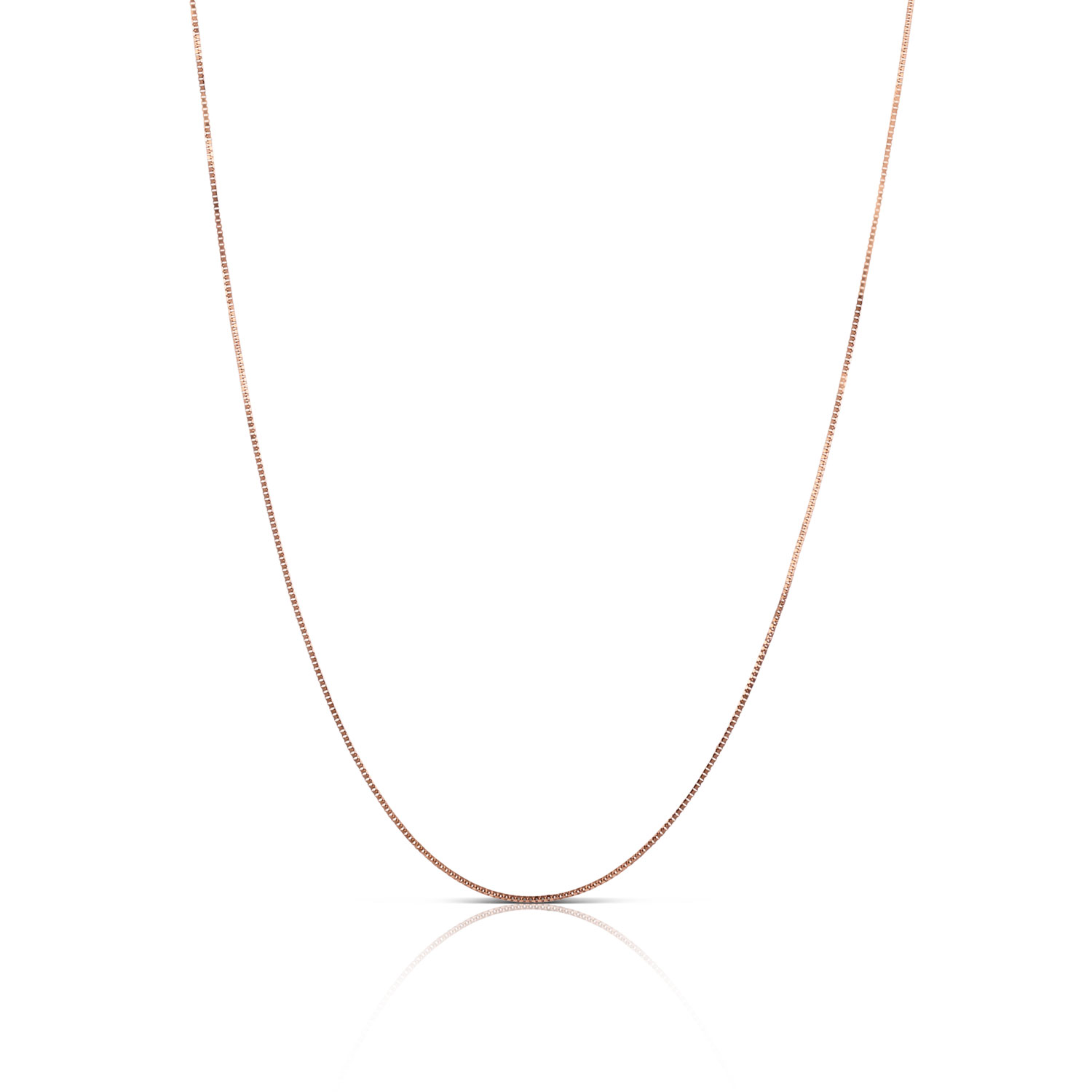 Rose Gold Adjustable Box Chain 14K, 22" | Ben Bridge Jeweler