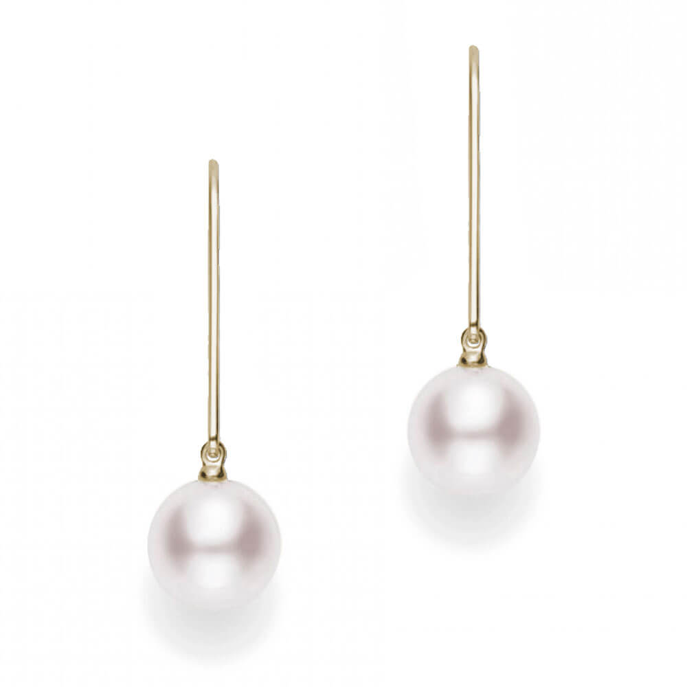 Mikimoto Akoya Cultured Drop Pearl Earrings, 7mm, 18K - PEA 1005 K | Ben Bridge Jeweler