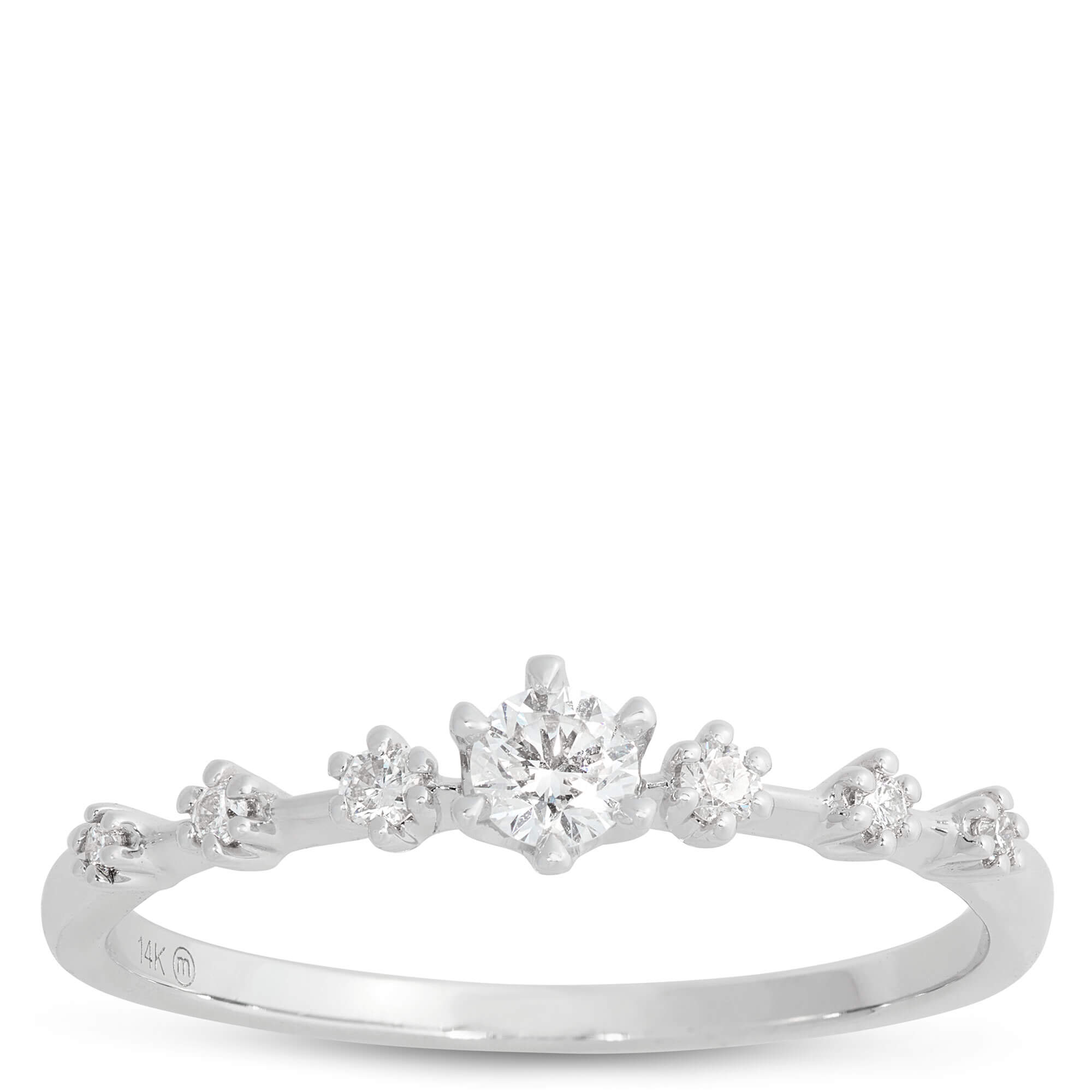 14k White Gold Promise Rings
