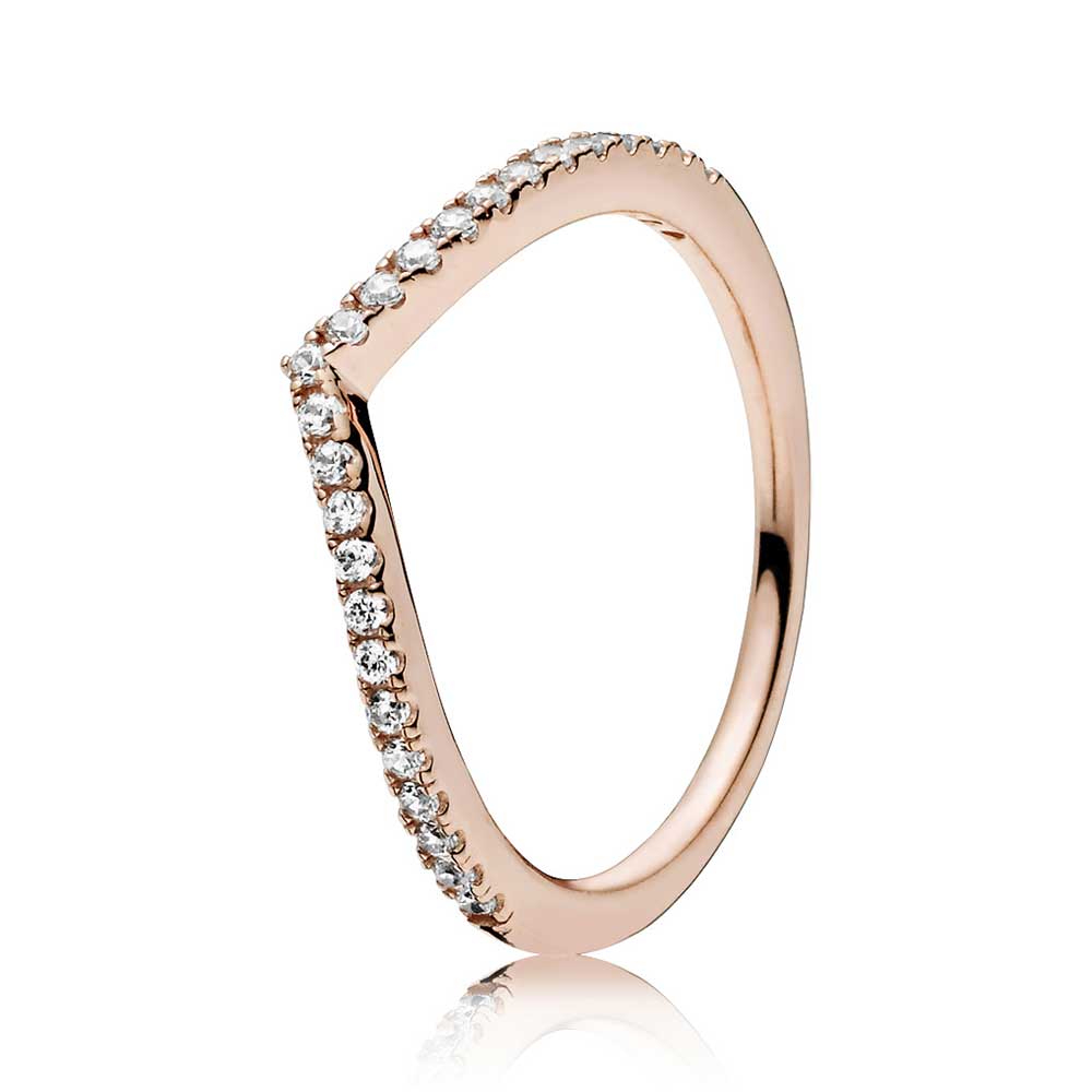 Pandora Sparkling Wishbone CZ Ring - 186316CZ | Ben Bridge Jeweler