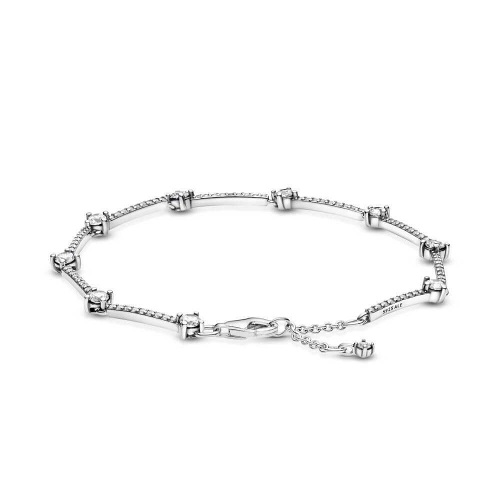 Pandora Sparkling Pavé CZ Bars Bracelet - 599217C02 | Ben Bridge Jeweler