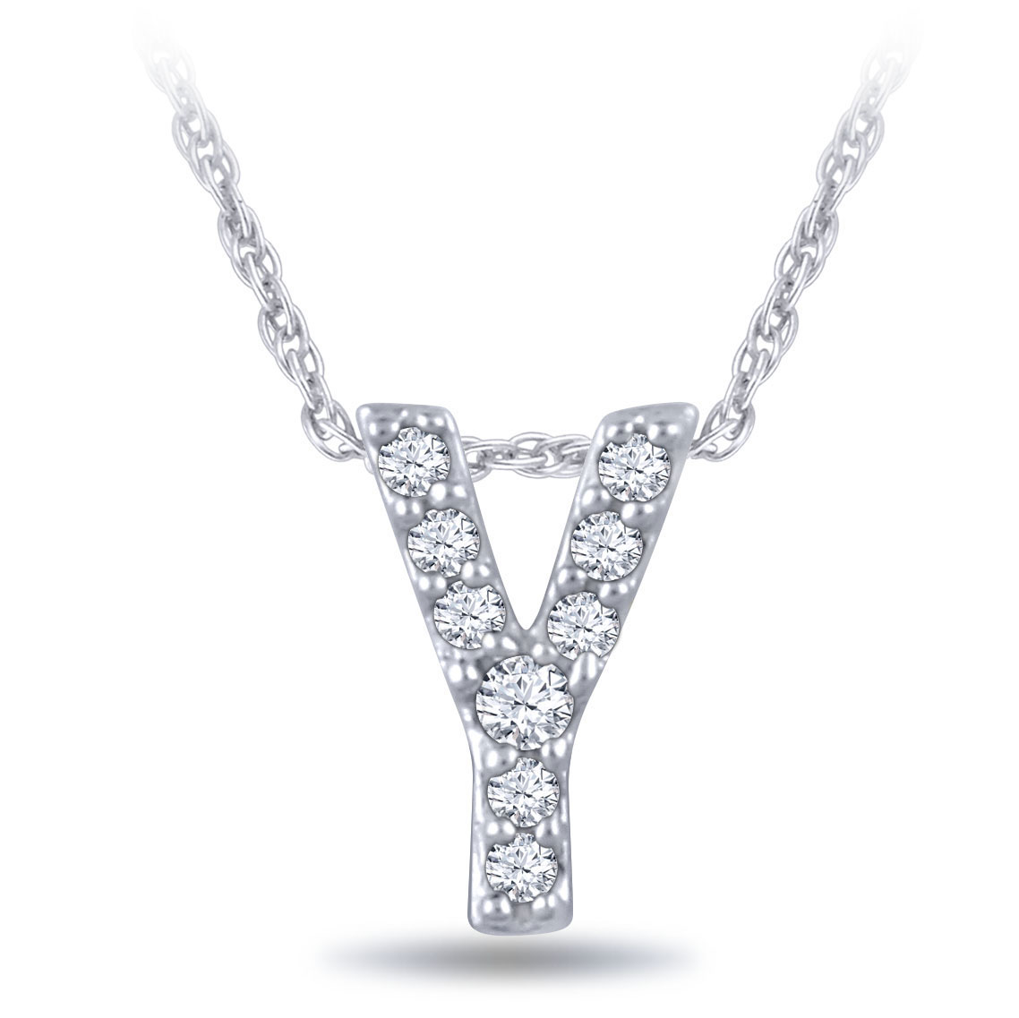 Diamond Initial Pendant 14K Letter 'Y' | Ben Bridge Jeweler