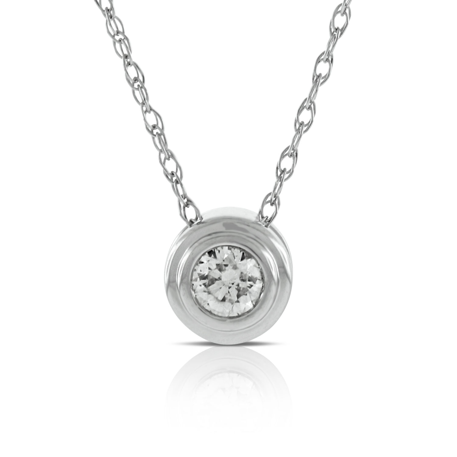 Bezel Set Diamond Pendant 14K | Ben Bridge Jeweler