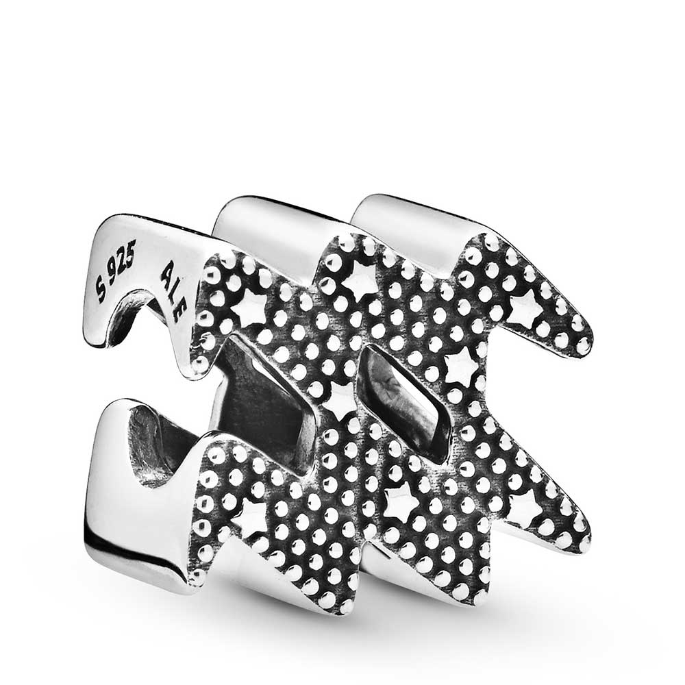 Pandora Sparkling Aquarius Zodiac CZ Charm - 798415C01 | Ben Bridge Jeweler