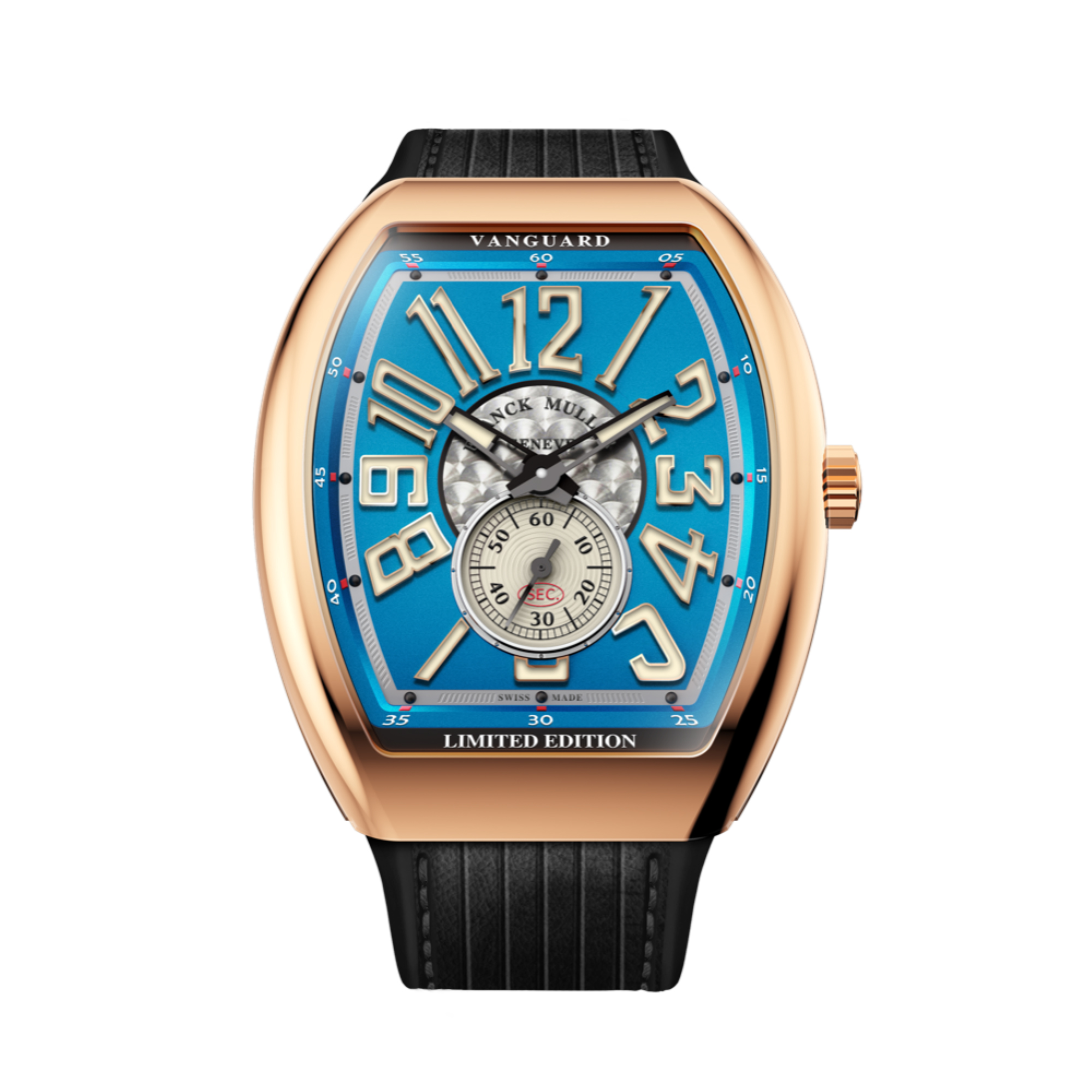 Franck Muller Vanguard Slim Colorado Grand Blue Dial Watch, 41mm x 50mm ...