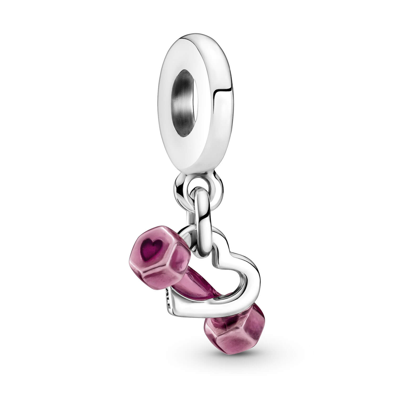 Pandora Dumbbell & Heart Enamel Dangle Charm - 799545C01 | Ben Bridge ...